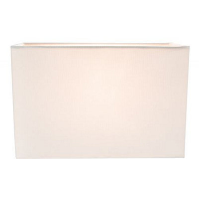 Contemporary and Stylish White Linen Fabric Rectangular Lamp Shade