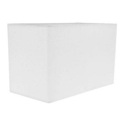 Contemporary and Stylish White Linen Fabric Rectangular Lamp Shade