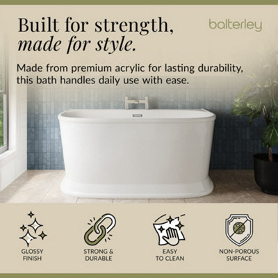 Contemporary Back To Wall Freestanding Bath from Balterley - 1500mm x 760mm