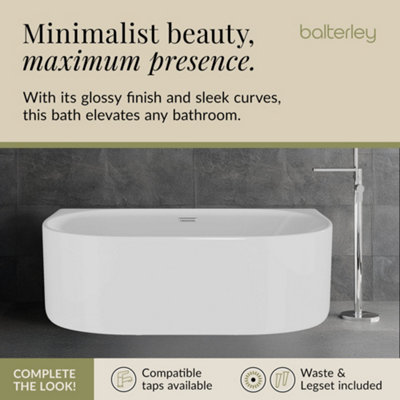 Contemporary Back To Wall Freestanding Bath from Balterley - 1600mm x 750mm