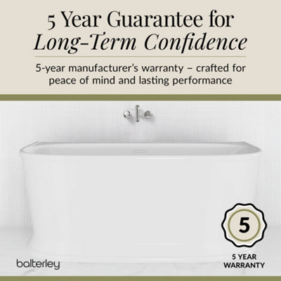 Contemporary Back To Wall Freestanding Bath from Balterley - 1700mm x 760mm