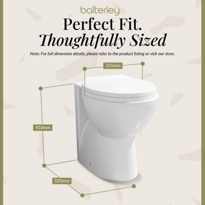 Contemporary Back to Wall Toilet Pan, White Ceramic Modern Bathroom WC ...