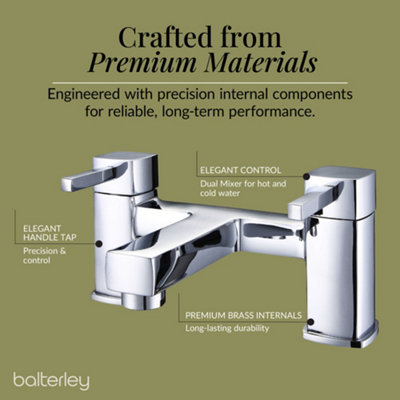 Contemporary Bath Filler Mixer Tap - Chrome