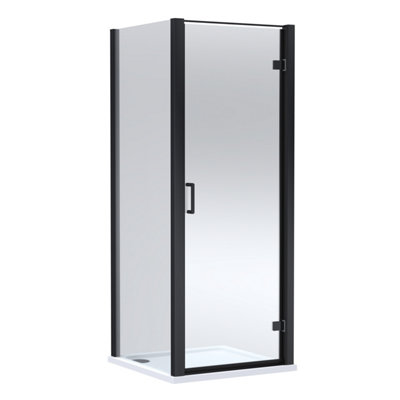 Contemporary Bathroom Hinged Shower Door, Side Panel and Shower Tray ...