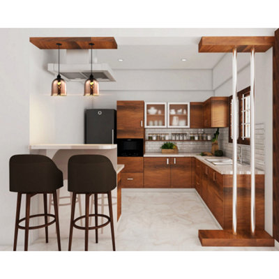 Contemporary Bell Shaped Copper Plated Glass Pendant Light Shade with ...