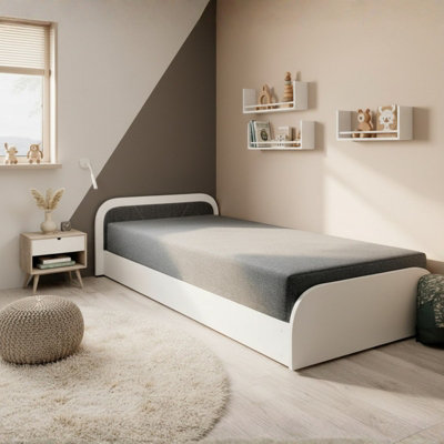 Contemporary Children Bed PARYS E with Bonell Mattress and Storage ...