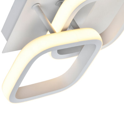 Contemporary Compact Double Head 40w LED Ceiling Light Fitting in Matt ...