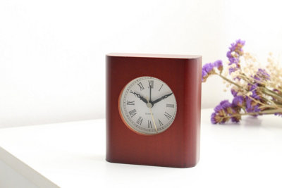 Contemporary Curved Desk Clock Elegant Roman Numeral Design Elegant ...