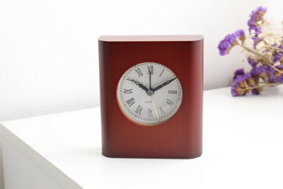 Contemporary Curved Desk Clock Elegant Roman Numeral Design Elegant ...