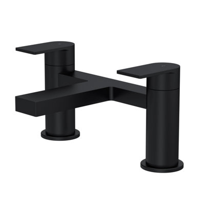 Contemporary Deck Mounted Bath Filler Tap - Matt Black - Balterley ...