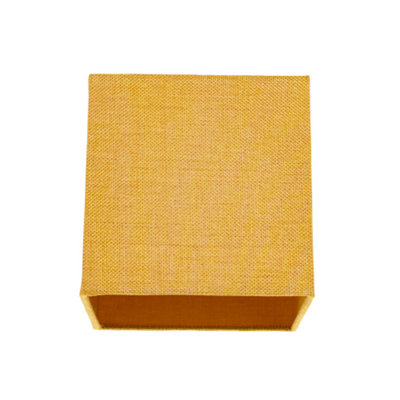Contemporary Designer Ochre Linen Fabric Small Square Lamp Shade 40w ...