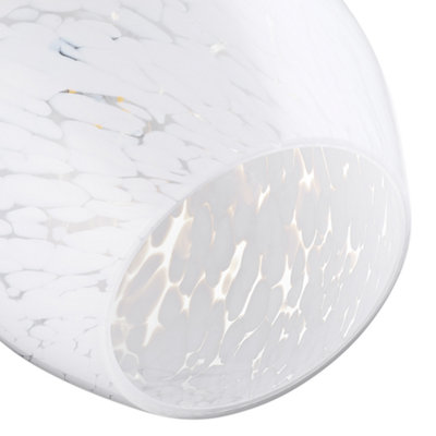 Contemporary Designer Opal White Snowflake Glass Pendant Ceiling ...