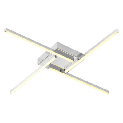 Contemporary Designer Shiny Chrome Plated Low Energy LED Ceiling Light ...