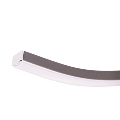 Contemporary Designer Single Wavy Strip LED Ceiling Light Fitting in ...