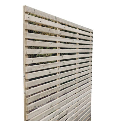 Contemporary Fence Panels - Pressure Treated Redwood - L5 x W180 x H180 ...