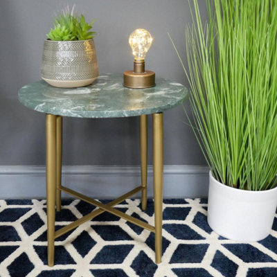 Contemporary Marble top Sage Coffee Table