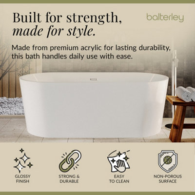 Contemporary Oval Freestanding Bath from Balterley - 1700mm x 750mm ...