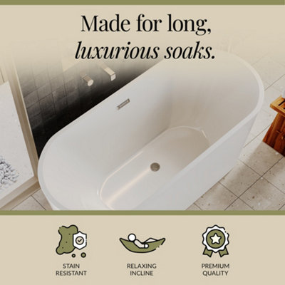 Contemporary Oval Freestanding Bath from Balterley - 1700mm x 750mm