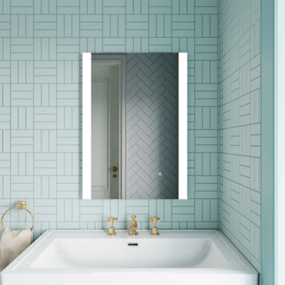 Contemporary Rectangular LED Illuminated Touch Sensor Mirror with ...