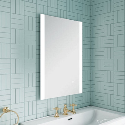 Contemporary Rectangular LED Illuminated Touch Sensor Mirror with ...