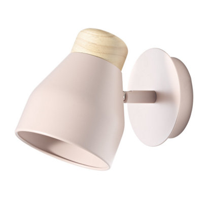 Contemporary Scandinavian Designed Wall Light Fitting in Pastel Soft Pink
