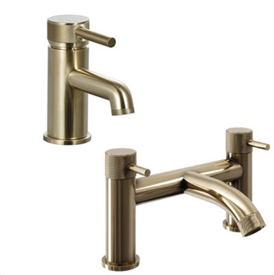 Contemporary Single Lever Handle Mono Basin Tap and Bath Filler Set ...