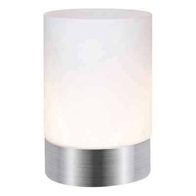 Contemporary Small Brushed Silver Touch Dimmable Table Lamp | DIY at B&Q