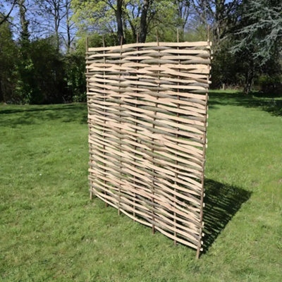 Contemporary Split Hazel Hurdle Fence Panel 6ft x 5ft