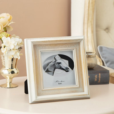 Contemporary Square Vertical Solid Wood Photo Frame Picture Frames 4 x ...