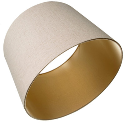 Contemporary Taupe Textured Linen Fabric 16 Lamp Shade with Satin Inner ...