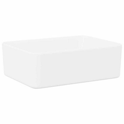 Contemporary Wash Basin 40x30x13 cm Ceramic White