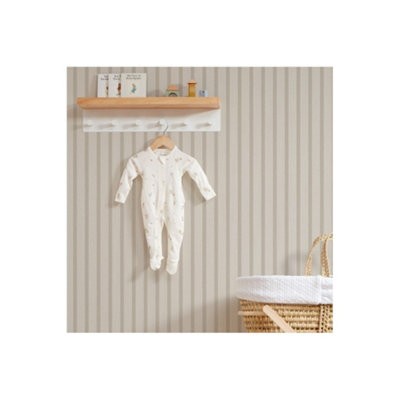 Contemporary Wood Slat Wallpaper In Natural