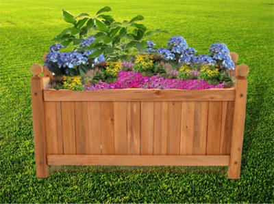 Contemporary Wooden Garden Planter - Medium
