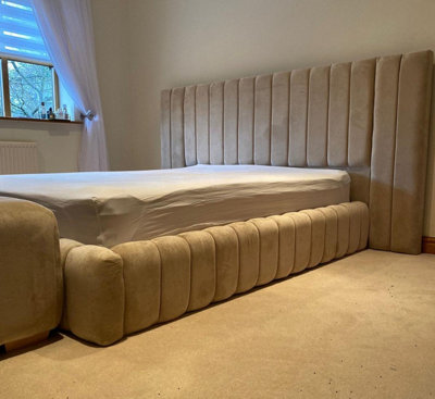 Continental Extra Wide Headboard Bed Matching Bench - No Bench - Double ...