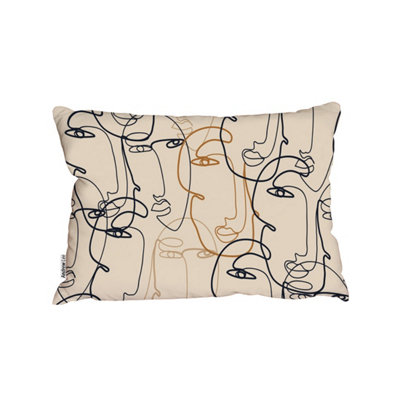 Continuous Line Drawing Of Faces (Cushion) / 30cm x 45cm | DIY at B&Q