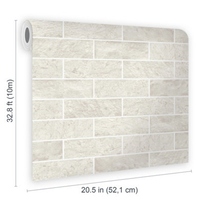 Contour Tile Effect Natural Wallpaper