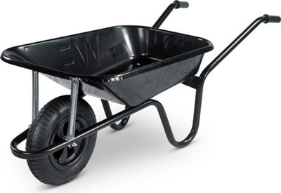 Contractor Professional Heavy-Duty Black Wheelbarrow With 125kg/85l ...