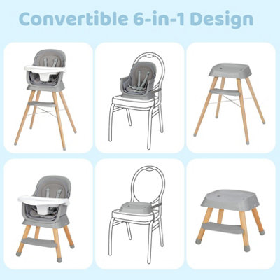 Convertible Baby Chair Highchair, Booster seat, Toddler Chair & Table ...