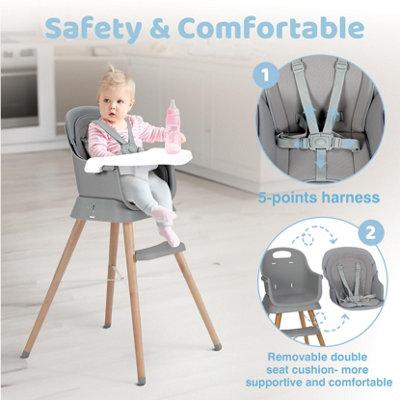 Convertible Baby Chair Highchair, Booster seat, Toddler Chair & Table ...