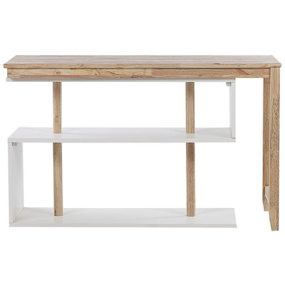 Convertible Desk with Bookshelf CHANDLER White 120 cm 45 cm