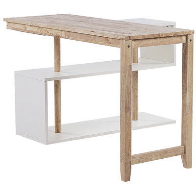 Convertible Desk with Bookshelf CHANDLER White 120 cm 45 cm