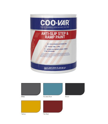 Coo-Var Anti Slip Step & Ramp Paint Access Blue 1L
