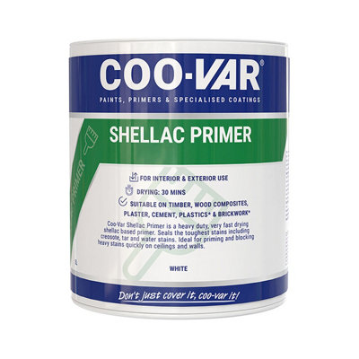 Coo-Var Shellac Interior & Exterior Primer White 500ml