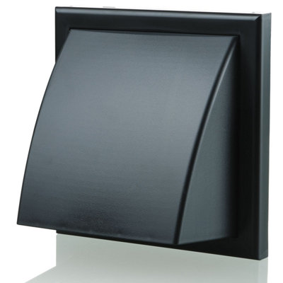 Cooker Hood Duct Cowled Vent Kit Fan Extract 100mm Black