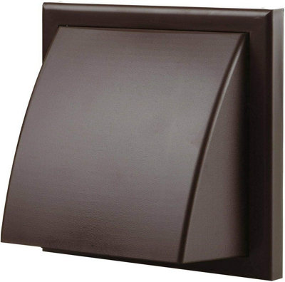 Cooker Hood Duct Cowled Vent Kit Fan Extract 125mm Brown