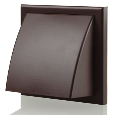 Cooker Hood Duct Cowled Vent Kit Fan Extract 150mm Brown