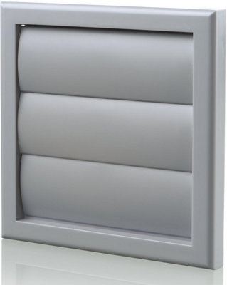 Cooker Hood Duct Shutter Vent Kit Fan Extract 100mm Grey