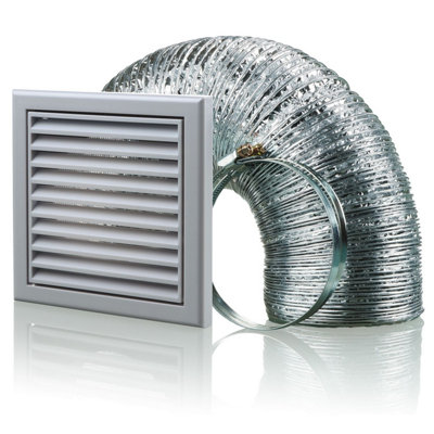 Cooker Hood Duct Vent Kit Fan Extract 125mm Grey