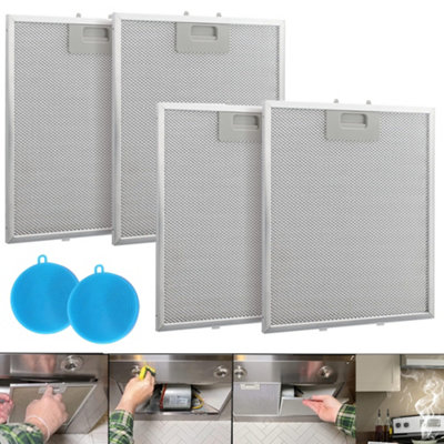 Cooker Hood Filters Metal Mesh Extractor Vent Filter 320 x 260 mm x 2 ...