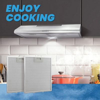 Cooker Hood Filters Metal Mesh Extractor Vent Filter 320 x 260 mm x 2 ...